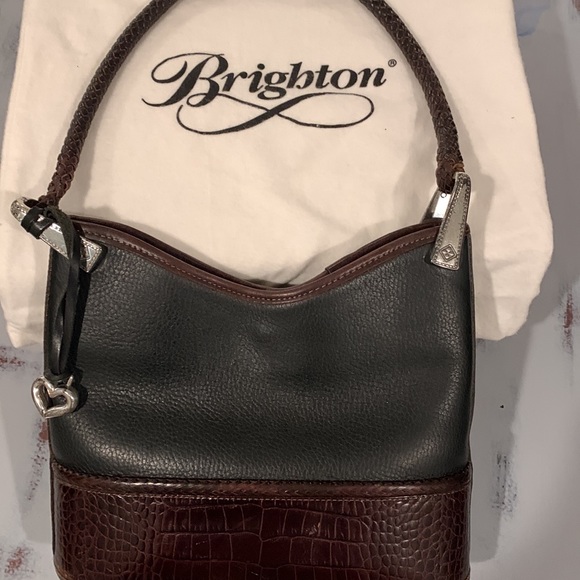 Brighton | Bags | Brighton Hand Bag Black And Brown With Original Soft ...